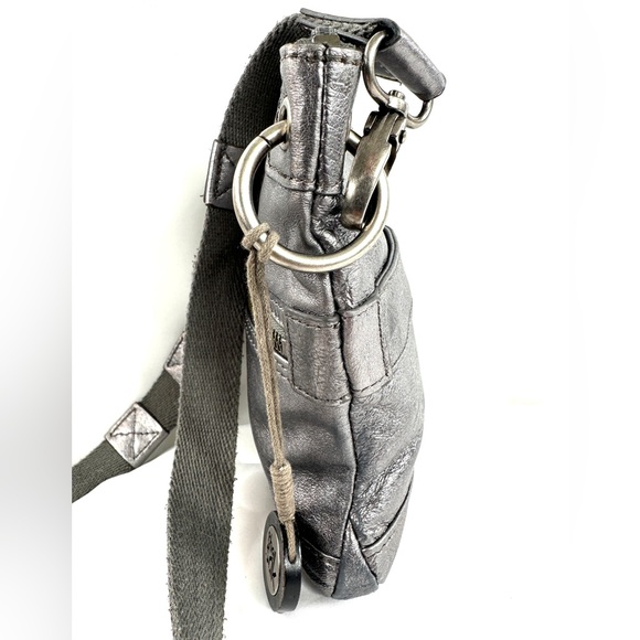 The Sak | Bags | The Sak Dark Gray Silver Metallic Leather Mini ...